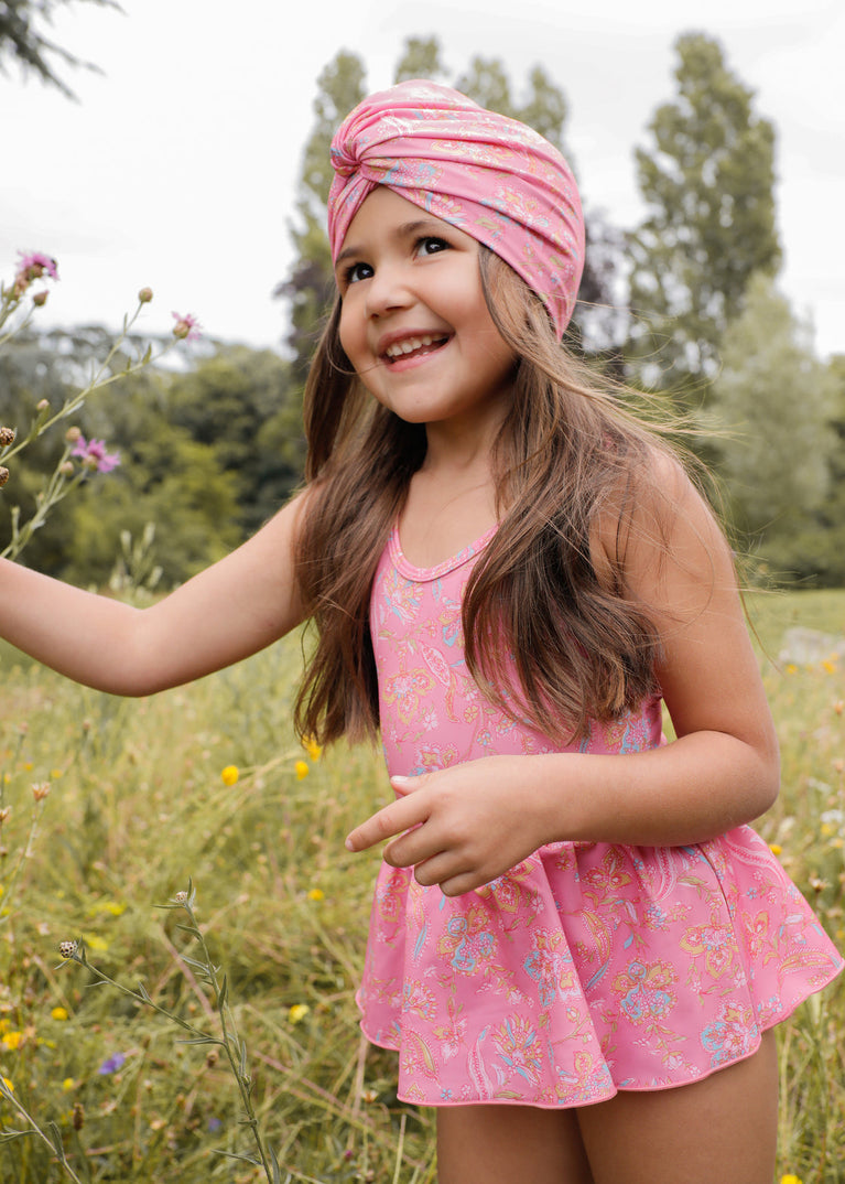Girls Swimsuit Pink Romance | SPF 50 Eco Kids Swimwear | Louise Misha ...